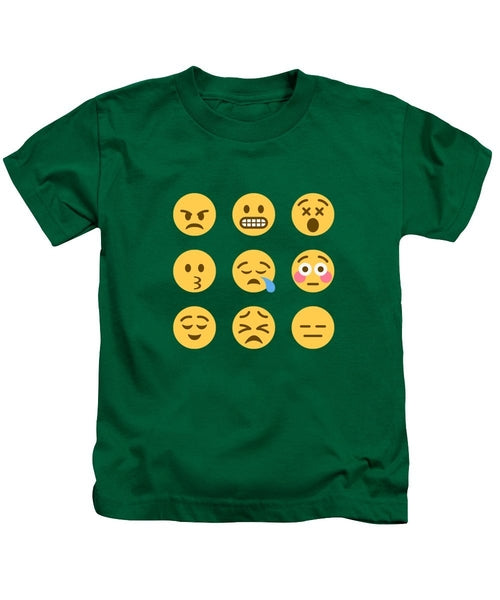 Emoji Shirts White Love Emoji Printed Round Neck T Shirt, Half Sleeves